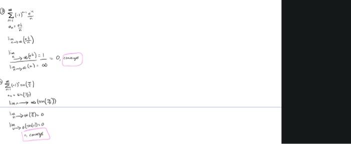 Solved Can I get help with 1-4? I know they all converge but | Chegg.com