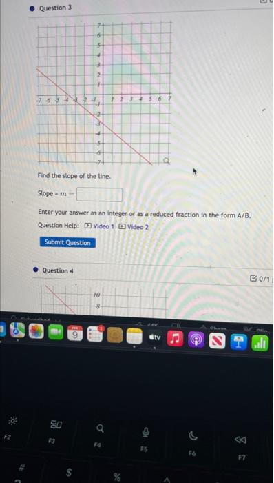 Solved Find the slope of the line. Slope =m= Enter your | Chegg.com