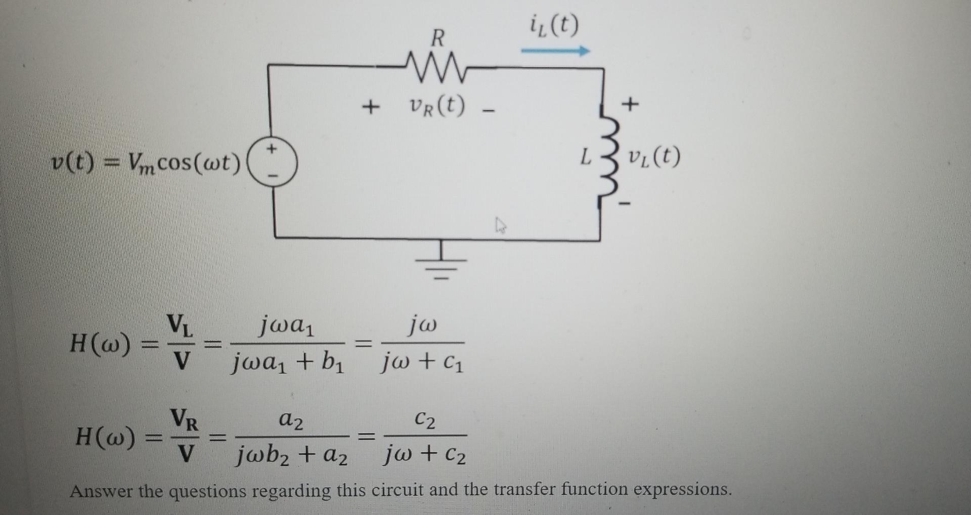 Solved Select the filter type for this transfer function. C2 | Chegg.com