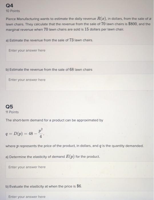 Solved Q4 10 Points Pierce Manufacturing wants to estimate | Chegg.com