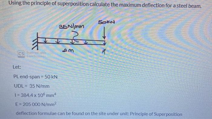 250 Using the principle of superposition calculate | Chegg.com