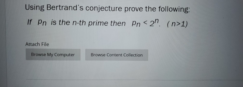 Solved Using Bertrand's conjecture prove the following: If | Chegg.com