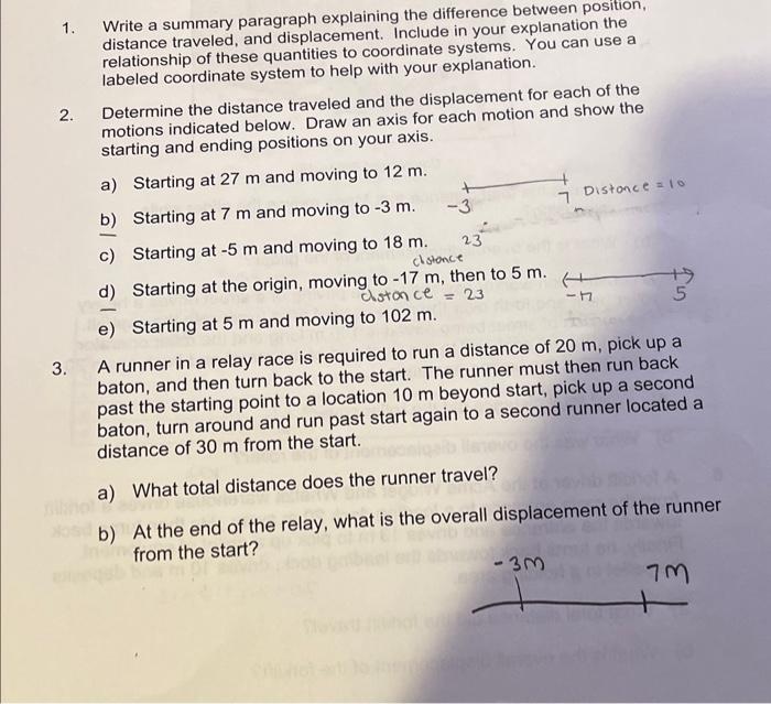 Solved 1. Write a summary paragraph explaining the | Chegg.com