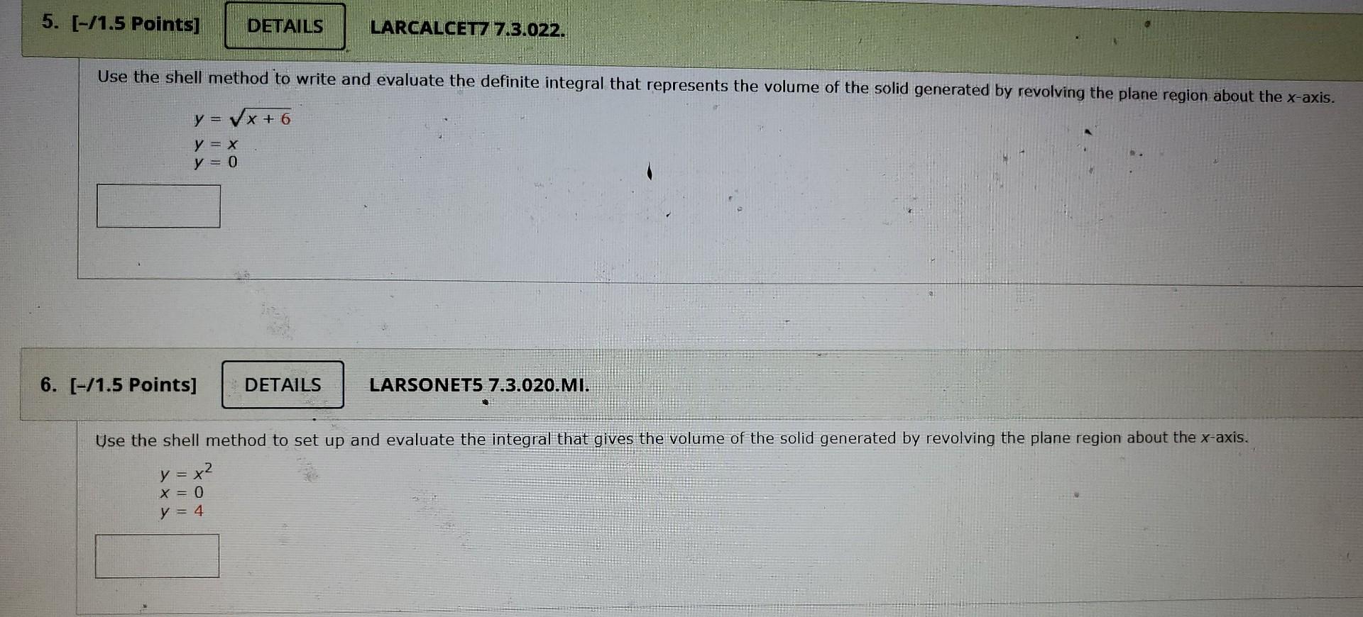 Solved Use the shell method to set up and evaluate the | Chegg.com