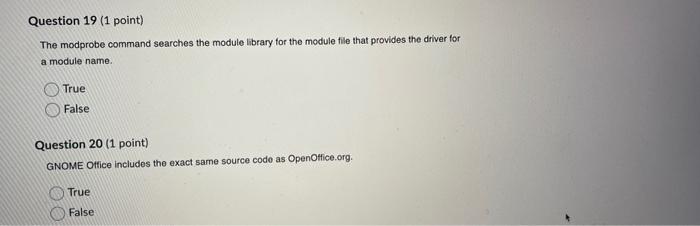 Solved The modprobe command searches the module library for | Chegg.com