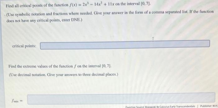 Solved Find all critical points of the function | Chegg.com