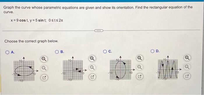 Solved Graph the curve whose parametric equations are given | Chegg.com