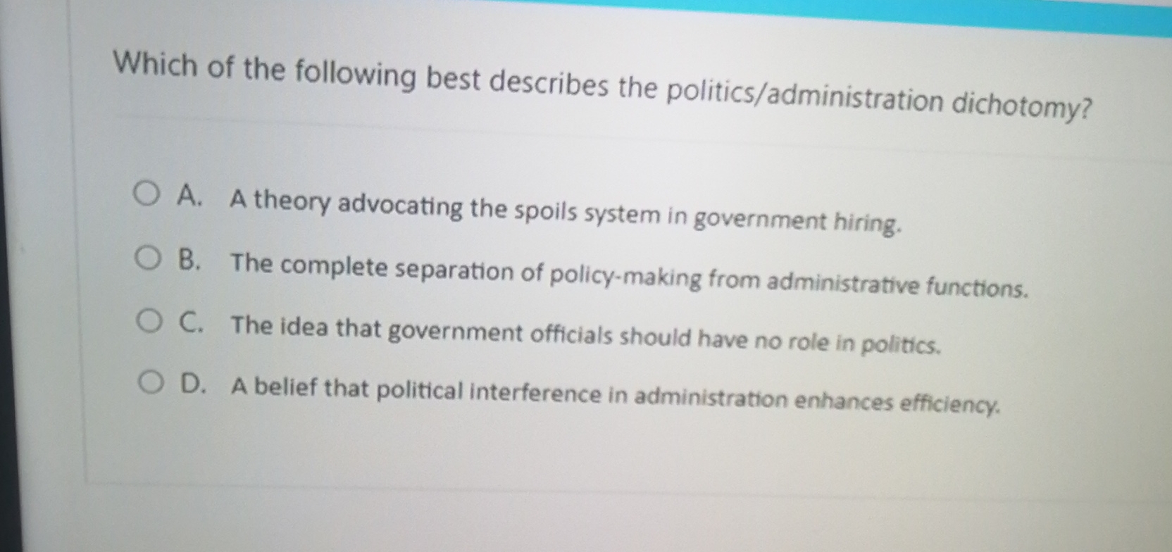 Solved Which of the following best describes the | Chegg.com