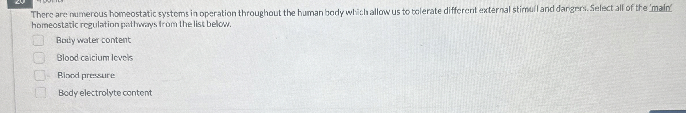 Solved There are numerous homeostatic systems in operation | Chegg.com