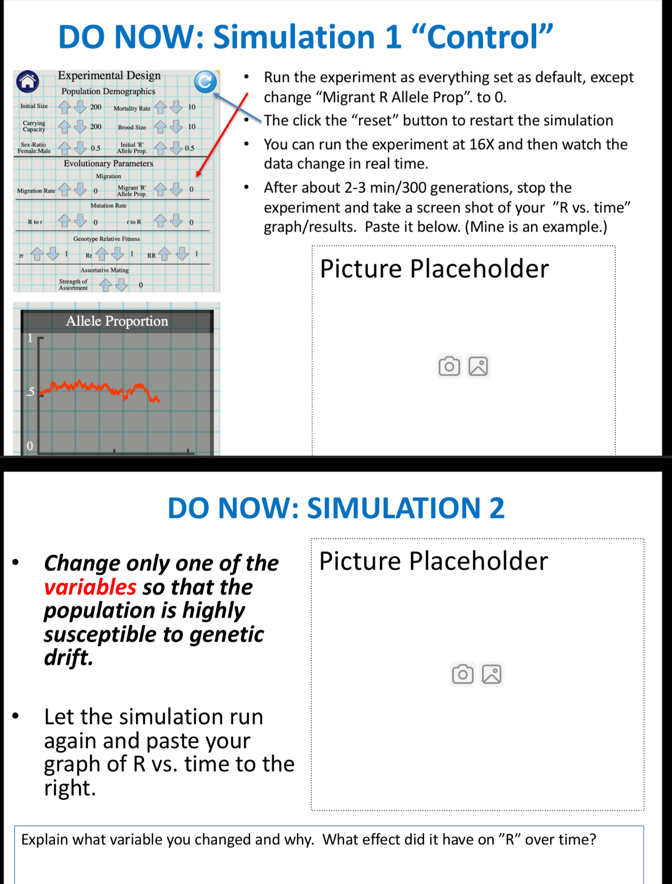 Solved How to solve \table[[DO NOW: Simulation 1 | Chegg.com