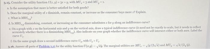 Solved use the function & MU's from 3.16 to answer a-f on | Chegg.com