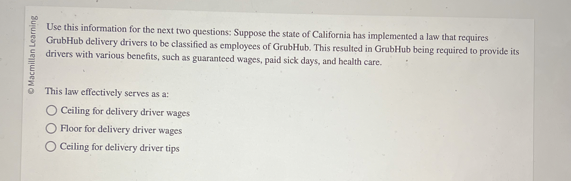 Solved Use this information for the next two questions: | Chegg.com
