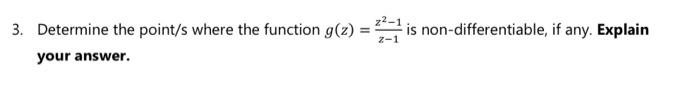 Solved 3. Determine the point/s where the function | Chegg.com