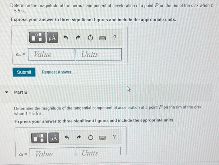 Solved The disk starts from rest and is given an angular | Chegg.com