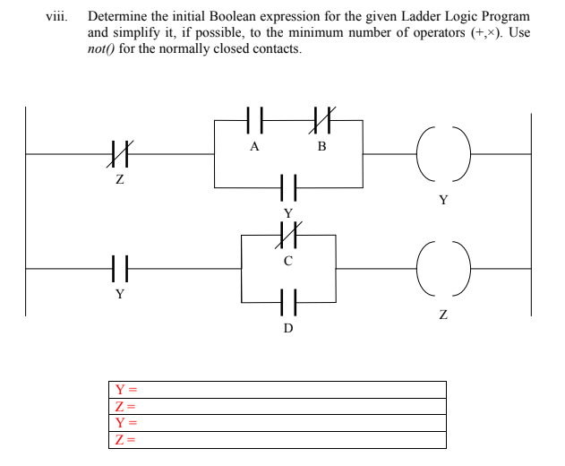 Solved viii. Determine the initial Boolean expression for | Chegg.com