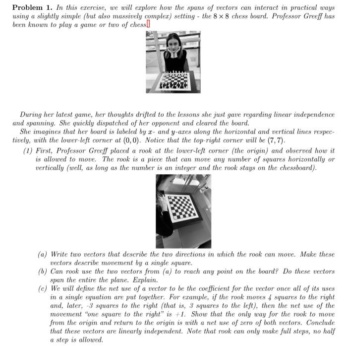 Solved Problem 1. In this erercise, we will explore how the | Chegg.com