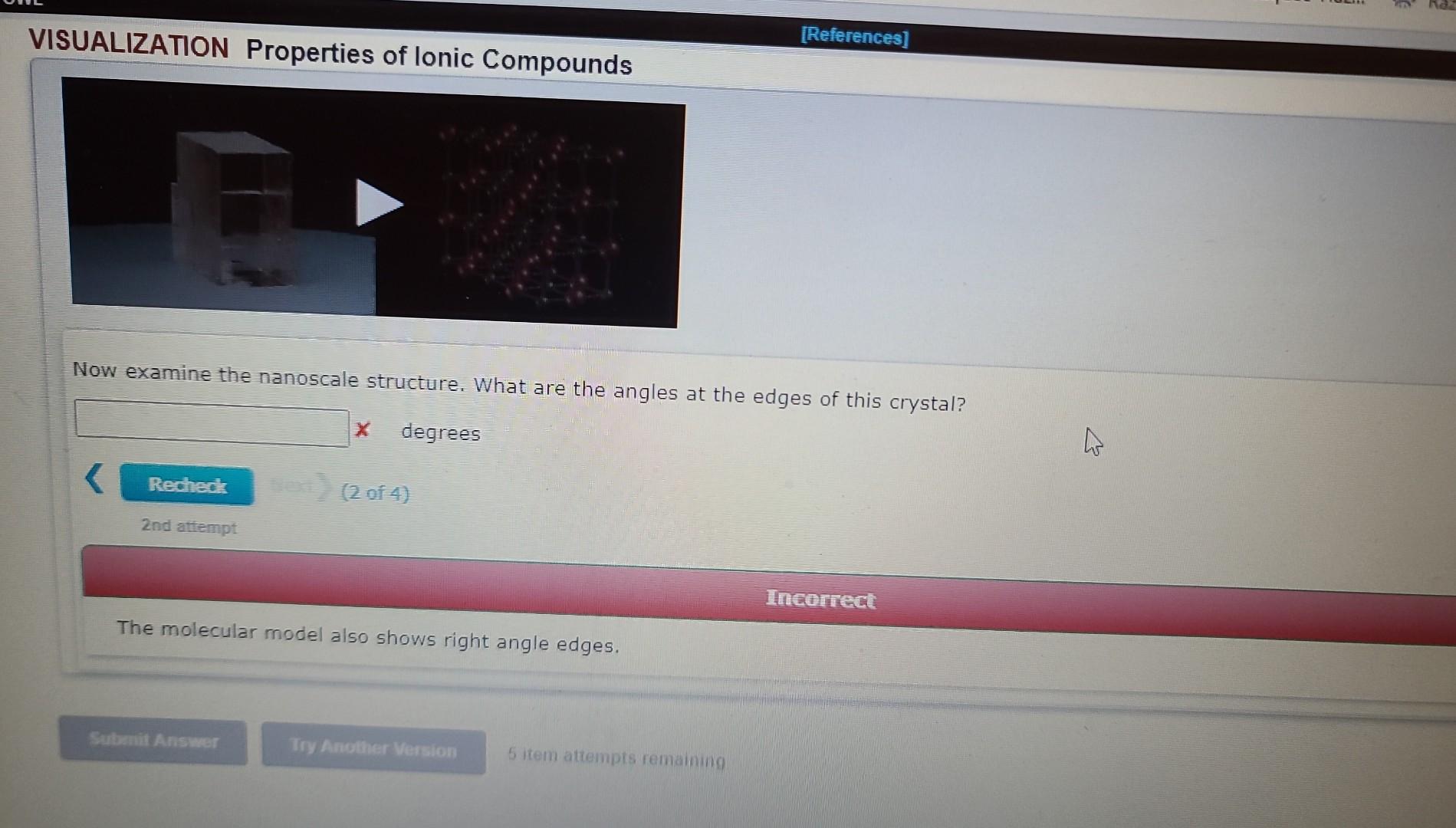 Solved VISUALIZATION Properties of lonic Compounds | Chegg.com