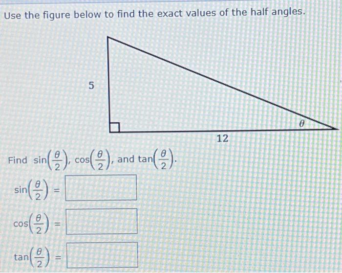 Solved Use the figure below to find the exact values of the | Chegg.com