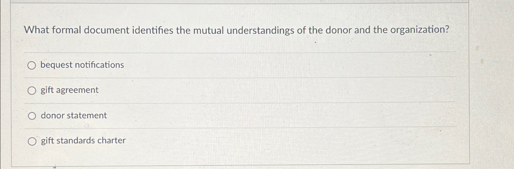 Solved What formal document identifies the mutual | Chegg.com