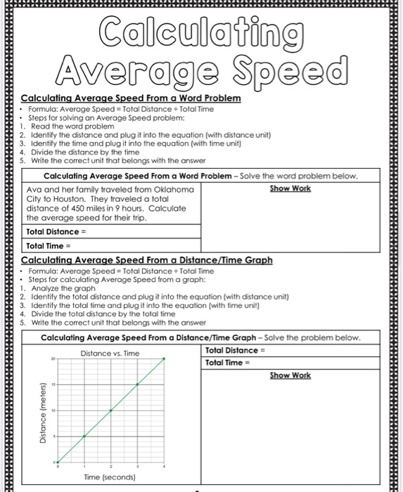 Solved Calculating Average Speed Calculating Average Speed Chegg
