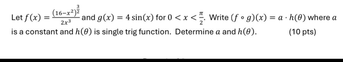 Solved Let f(x)=(16-x2)322x3 ﻿and g(x)=4sin(x) ﻿for | Chegg.com
