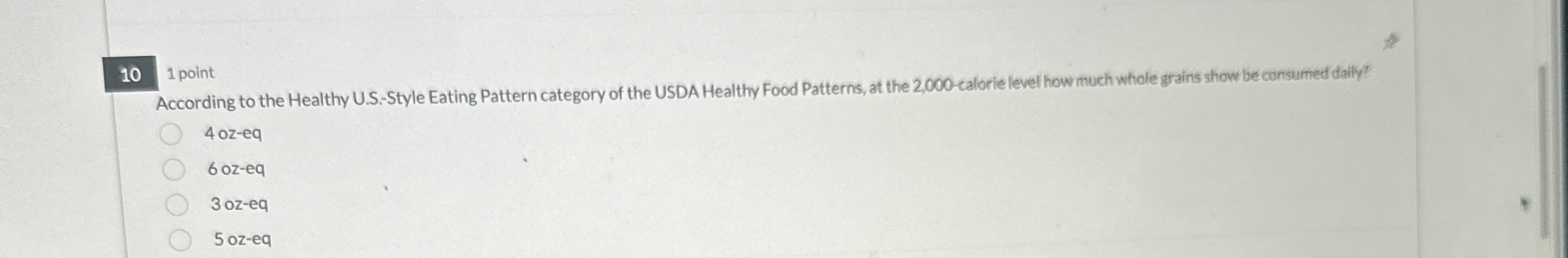 Solved 101 ﻿pointAccording to the Healthy U.S.-Style Eating | Chegg.com
