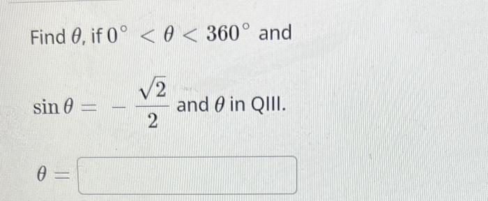 Solved Find θ, if 0∘