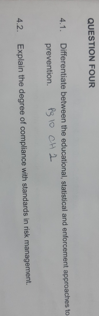 Solved QUESTION FOUR4.1. ﻿Differentiate between the | Chegg.com