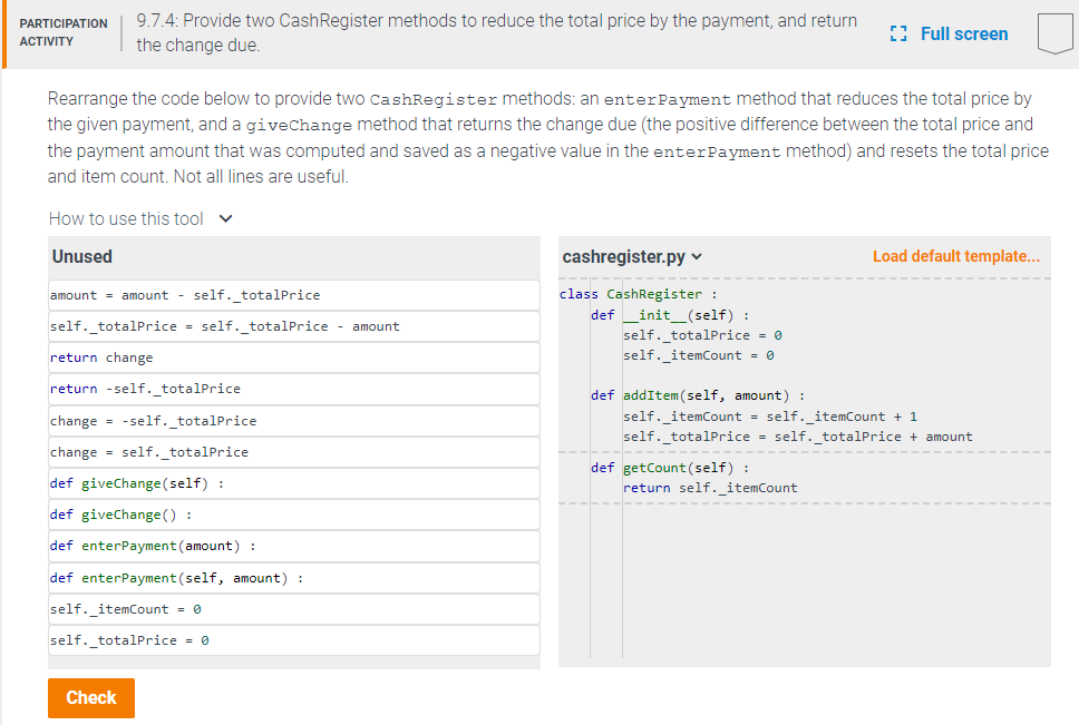 Solved Rearrange the code below to provide two CashRegister | Chegg.com