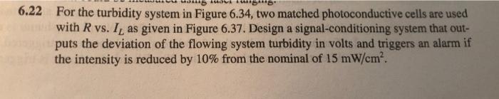 Solved 52 For the turbidity system in Figure 6.34 , two | Chegg.com