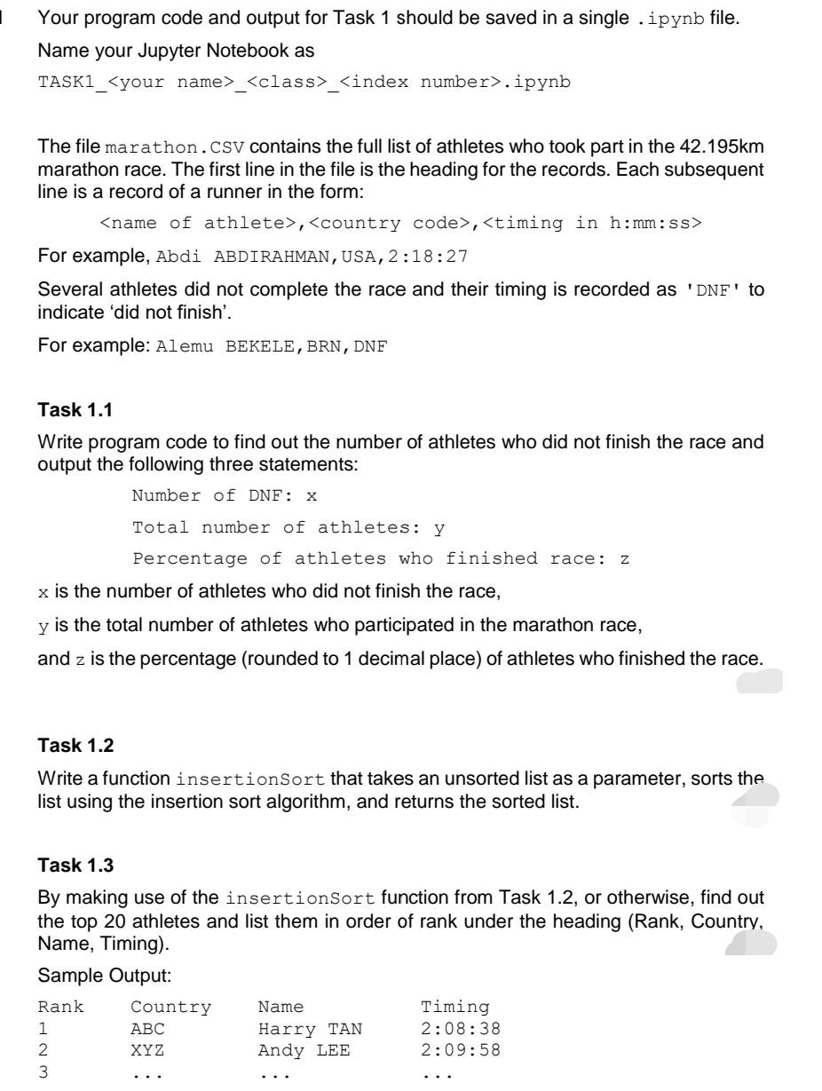 Solved Your program code and output for Task 1 should be | Chegg.com Solved Your program code and output for Task 1 should be | Chegg.com