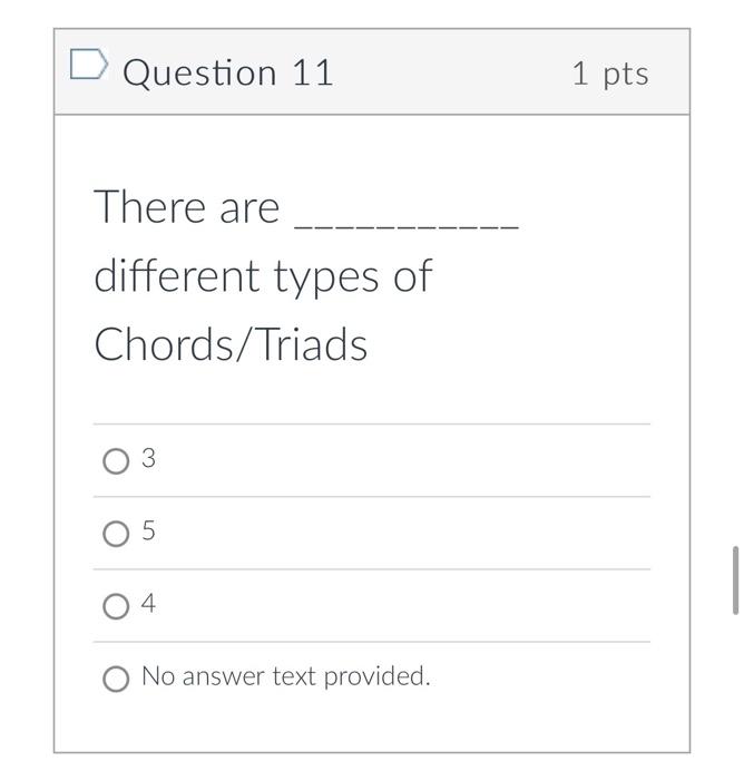 Solved Question 11 1 pts There are different types of | Chegg.com