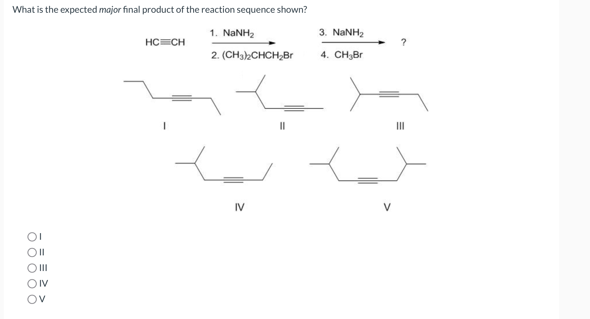 Solved What is the expected major final product of the | Chegg.com