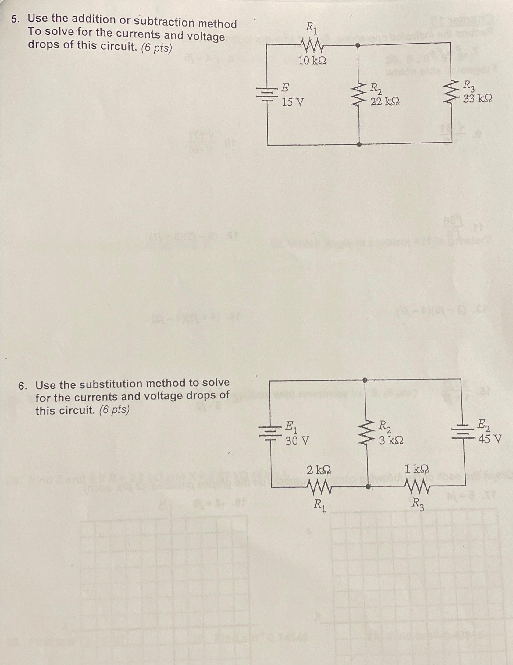 Solved Use the addition or subtraction method To solve for | Chegg.com