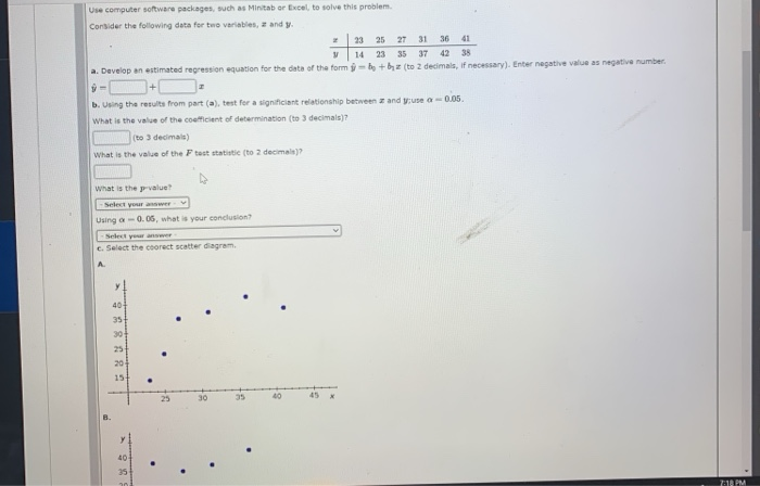 Solved Use computer software packages, such as Minitab or | Chegg.com