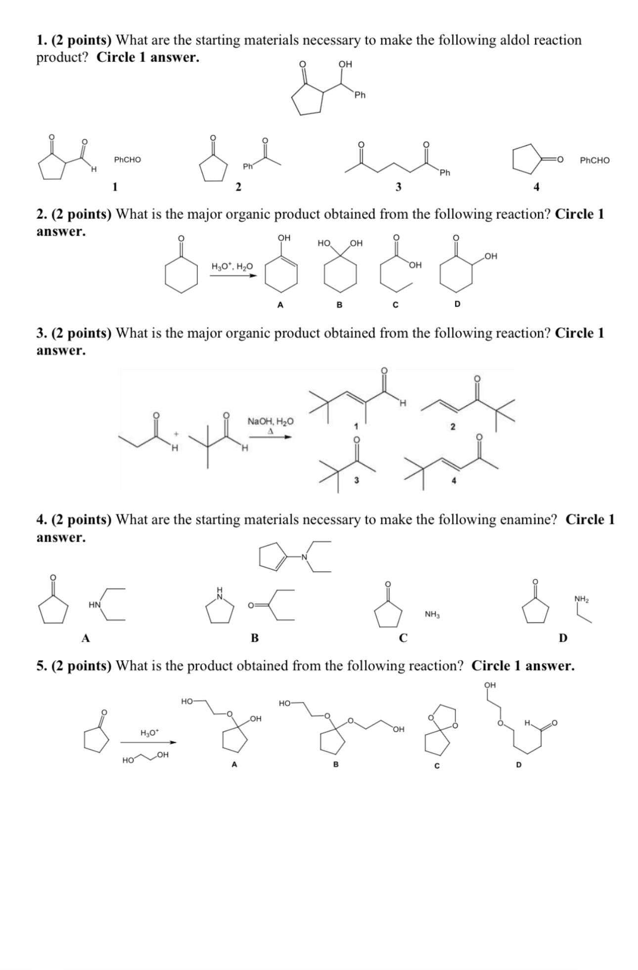 Solved (2 points) What are the starting materials | Chegg.com Solved (2 points) What are the starting materials | Chegg.com