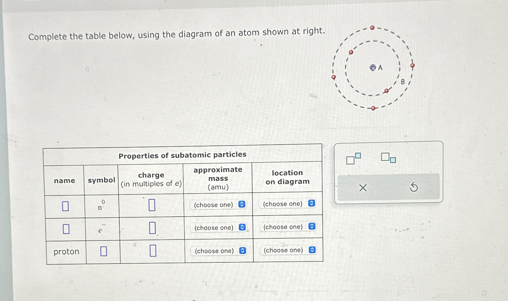 Solved Complete The Table Below Using The Diagram Of An