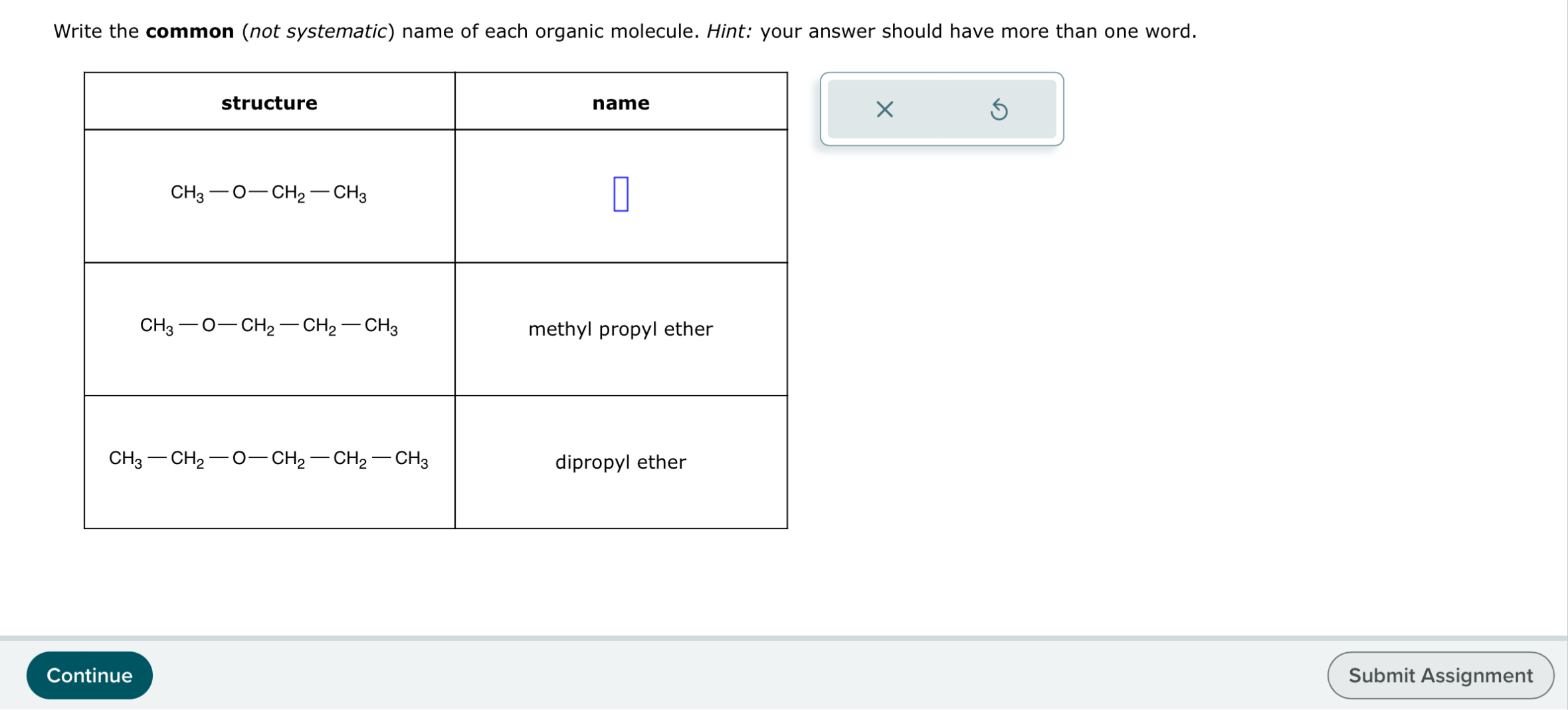 Solved Write the common (not systematic) ﻿name of each | Chegg.com