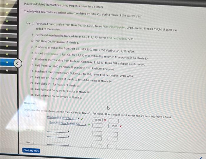 Solved PUrchase-Related Transactions Using Perpetual | Chegg.com