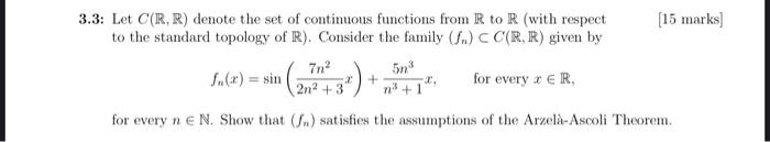 Solved 3.3: Let C(R,R) denote the set of continuous | Chegg.com