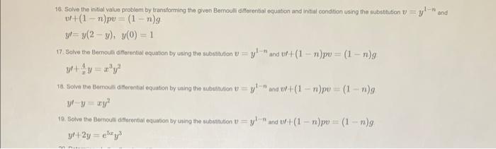 Solved 16. Solve the initial value problem by transforming | Chegg.com