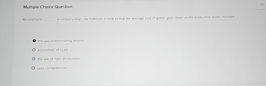 Solved Multiple Choice QuestionAccording to q, , ﻿a company | Chegg.com