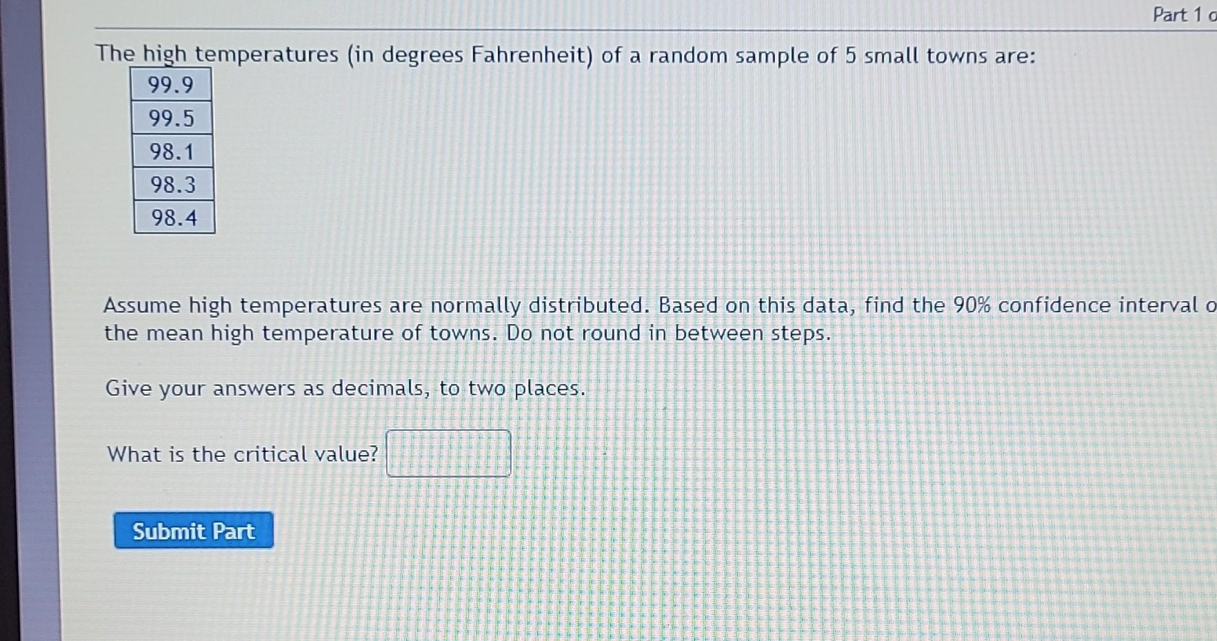 Solved The high temperatures (in degrees Fahrenheit) of a | Chegg.com