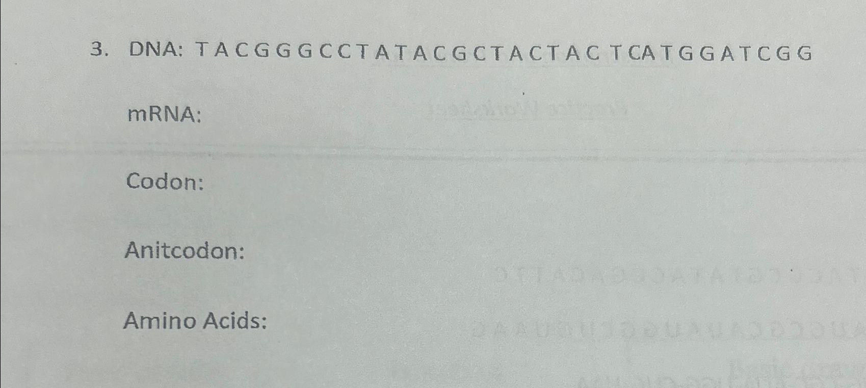 Solved DNA: | Chegg.com