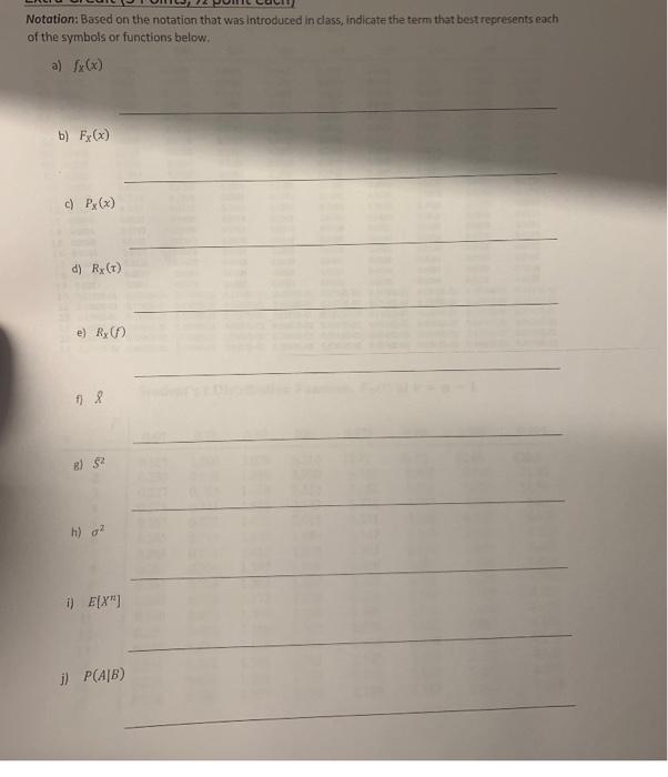 Solved Notation: Based on the notation that was introduced | Chegg.com