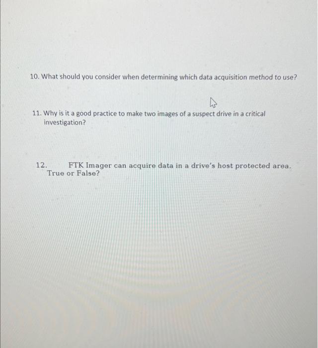 Solved 1. What's the main goal of a static acquisition? 2. | Chegg.com