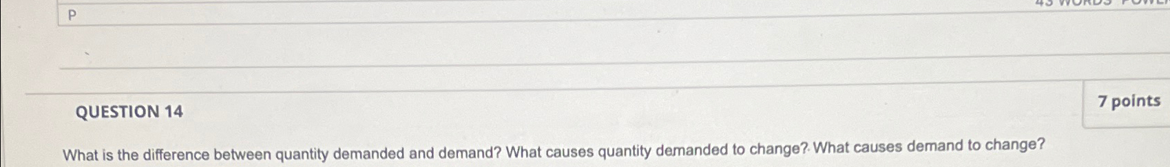Solved What is the difference between quantity demanded and | Chegg.com
