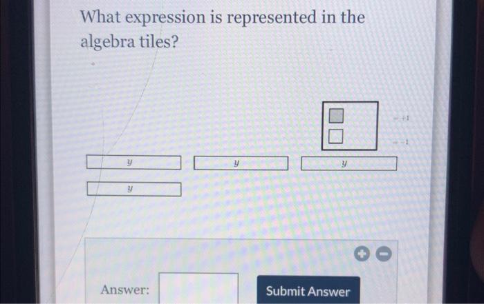 Solved What expression is represented in the algebra tiles? | Chegg.com