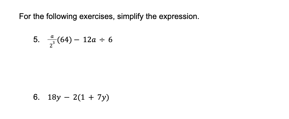Solved For the following exercises, simplify the | Chegg.com