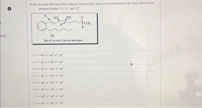 Solved ents In the line angle drawing of the molecule shown | Chegg.com